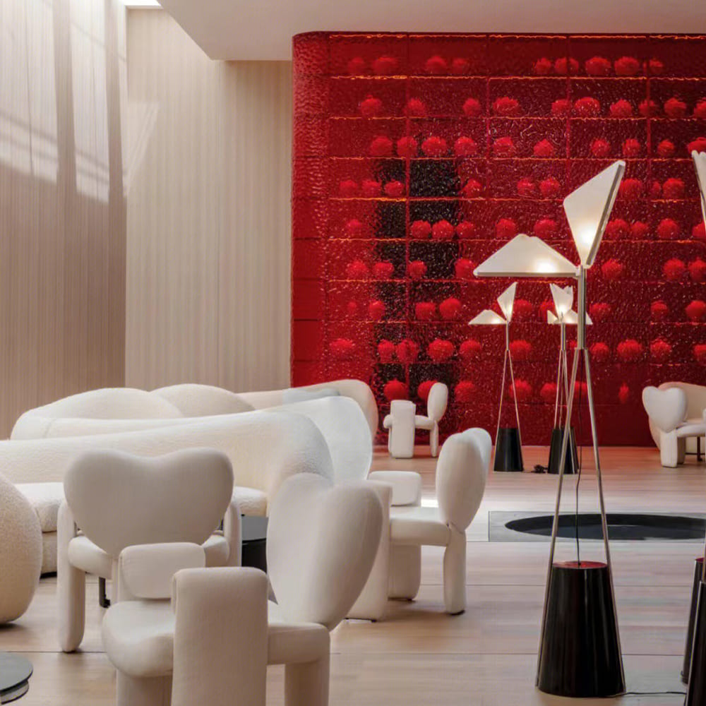 Debra Boucle Curved Shaped Sofe Rounded Contemporary Design 4-Seater C ...