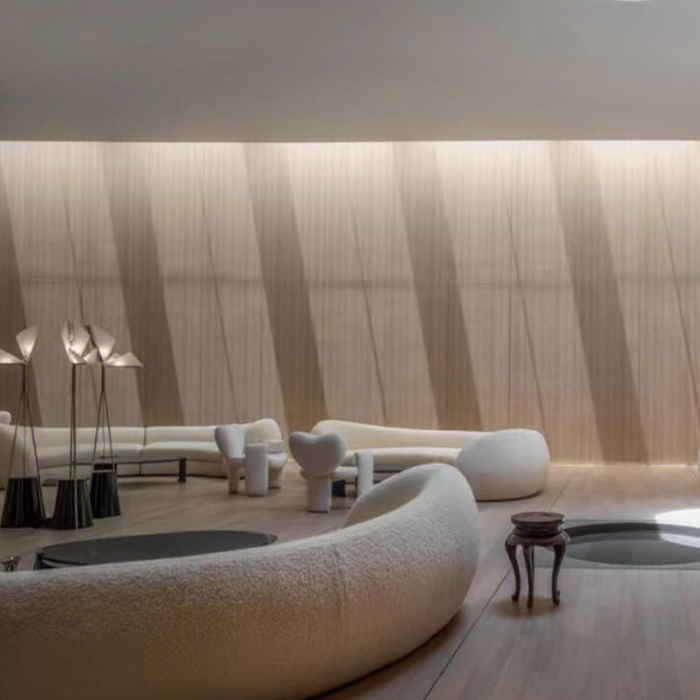 Debra Boucle Curved Shaped Sofe Rounded Contemporary Design 4-Seater C ...