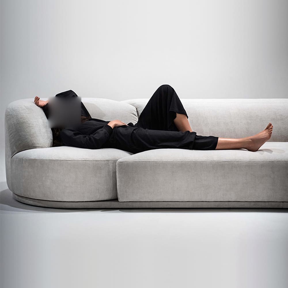 Harris Suede Fabric Contemporary Swivel Sofa Multi-Seater Couch ...