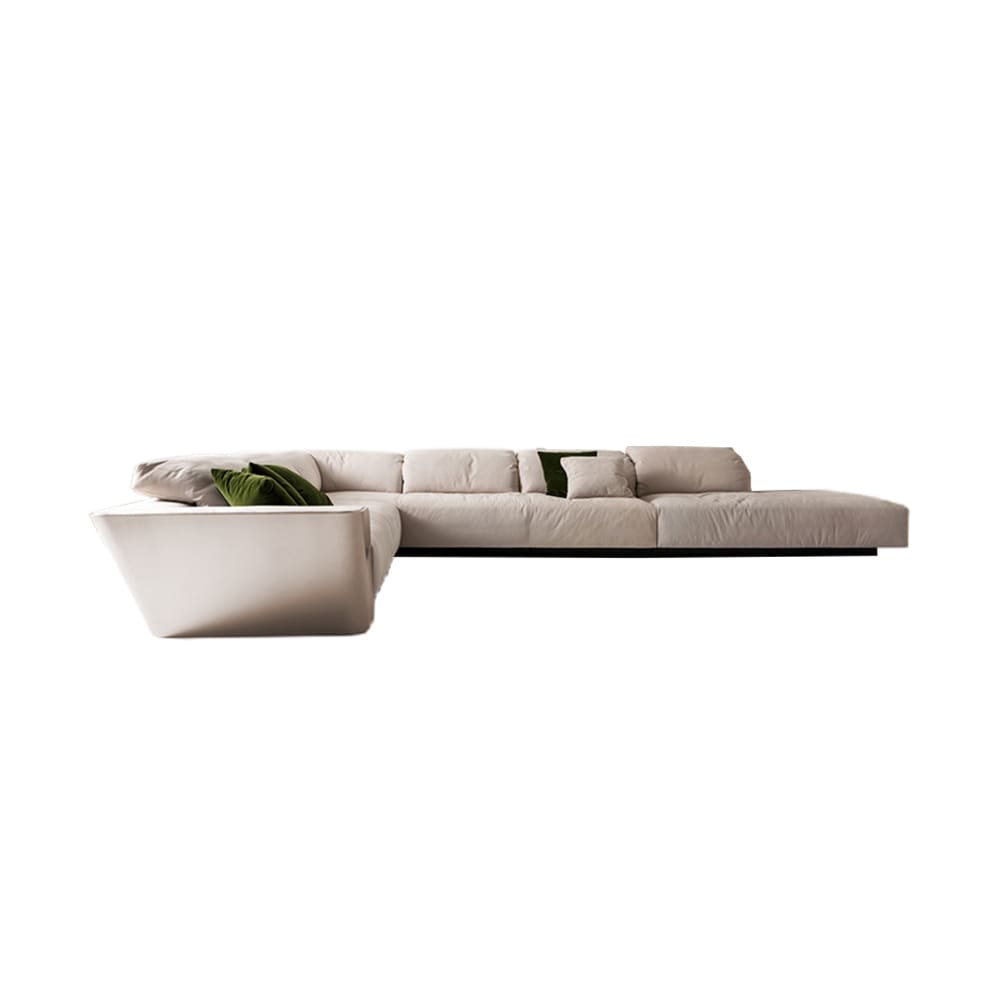 Quinn Matte Technical Cloth Multi-seater Sectional Sofa with Chaise Co ...