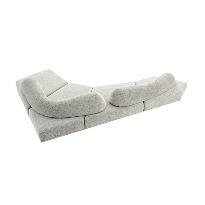 Rogers Chenille Fabric Luxury 4 Modular Sofa Modern Sectional Couch ...