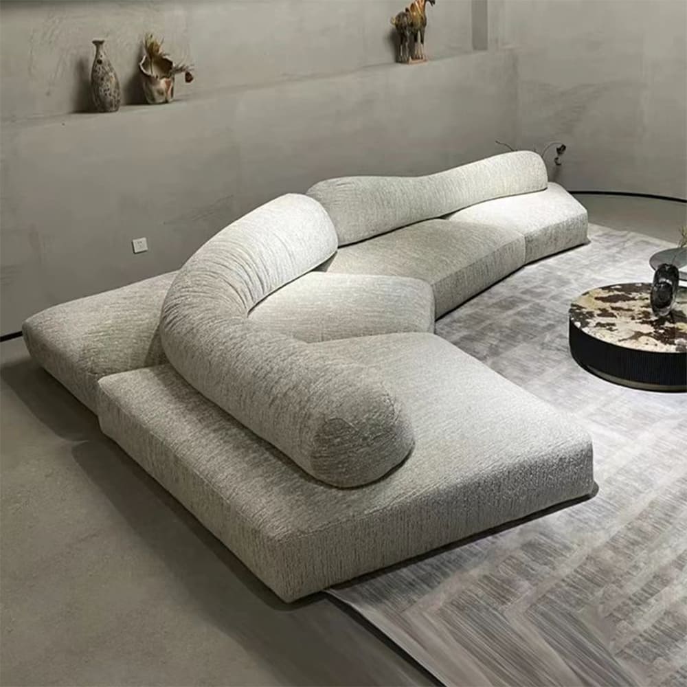 Rogers Chenille Fabric Luxury 4 Modular Sofa Modern Sectional Couch ...