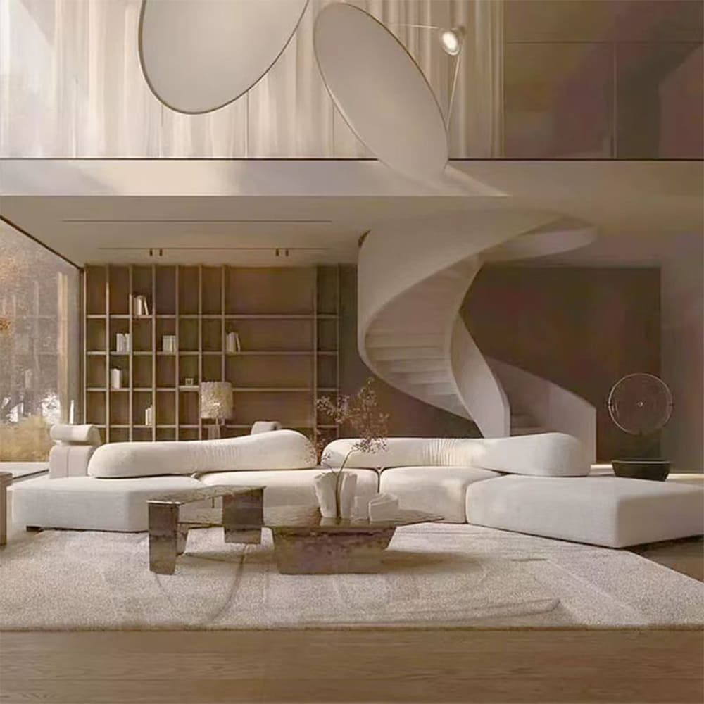 Rogers Chenille Fabric Luxury 4 Modular Sofa Modern Sectional Couch ...