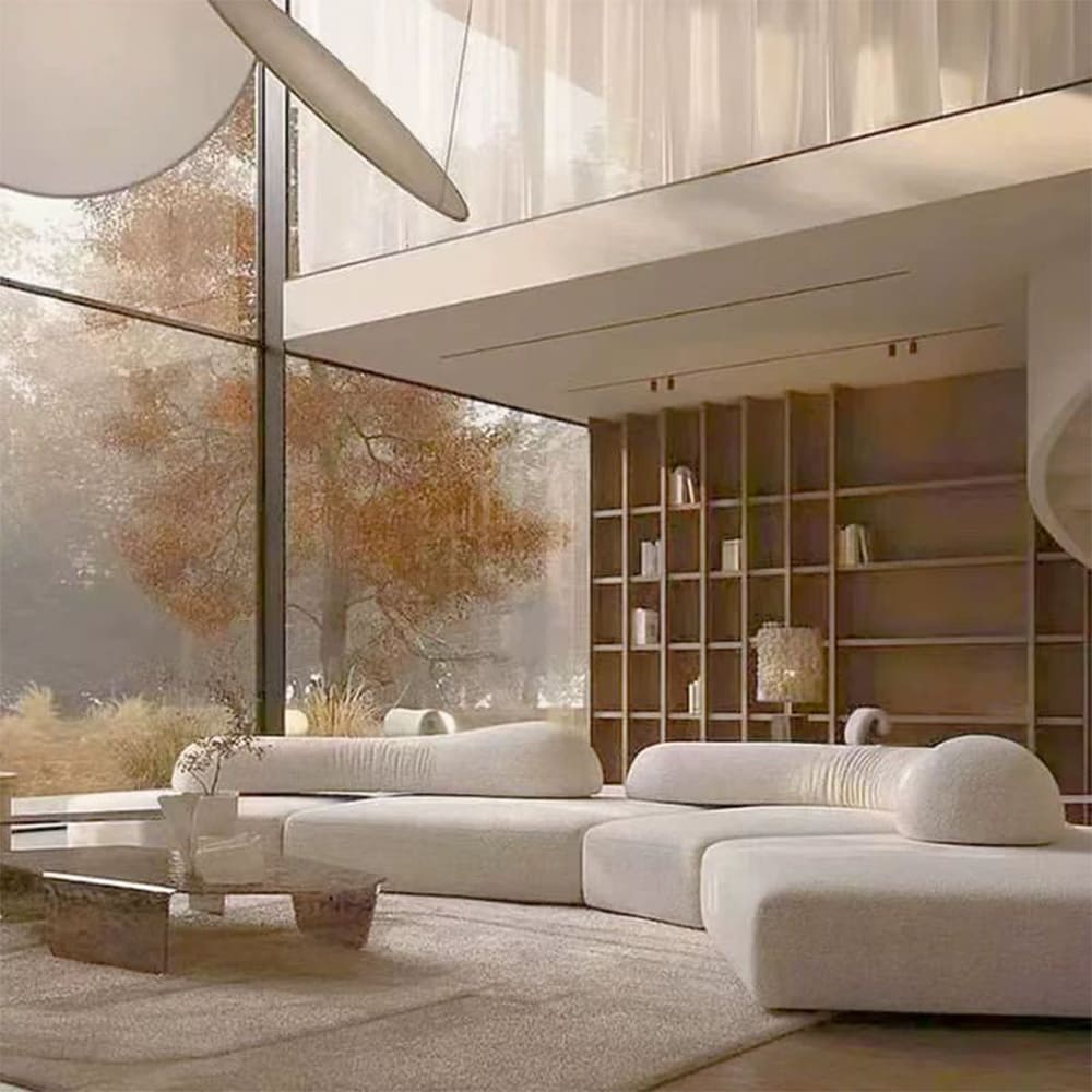 Rogers Chenille Fabric Luxury 4 Modular Sofa Modern Sectional Couch ...